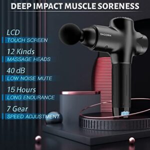 Massage Gun - Percussion Muscle Massage Gun for Athletes, Super Quiet Portable Electric Sport Massager, Handheld Deep Tissue Massager of Y8 Pro Max (Dark Black)