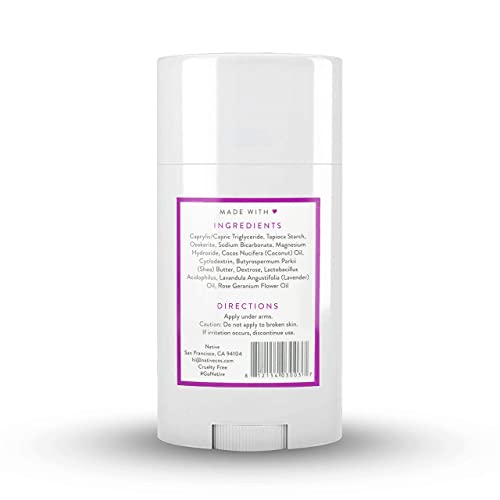 Native Deodorant | Natural Deodorant for Women and Men, Aluminum Free with Baking Soda, Probiotics, Coconut Oil and Shea Butter | Coconut & Vanilla and Lavender & Rose - Variety Pack of 2