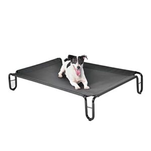 pettycare outdoor elevated dog bed cot, raised dog cots beds, no screws, stable frame & durable supportive teslin recyclable mesh, breathable, indoor and outside pet beds, fits up to 40 lbs, medium