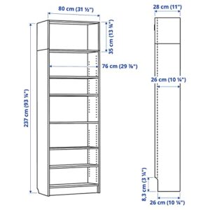 IKEA Billy Bookcase White 31 1/2x11x93 1/4 591.822.01