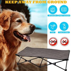 KingCamp Elevated Dog Bed with Separate Washable Sleeping Mat Raised Dog Bed Large Dog Cot Outdoor Dog Bed Pet Folding Dog Cot Stable Durable Frame Breathable Mesh Camping Indoor+Carrying Bag