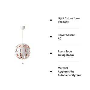 IKEA Pendant lamp, White, Copper Color