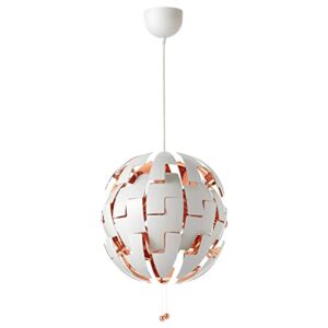 ikea pendant lamp, white, copper color