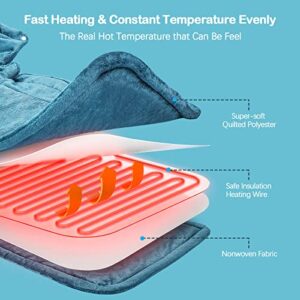 Heating Pad for Neck and Shoulders 2lb Weighted Neck Heating Pad for Pain Relief 6 Heat Settings 4 Timers Auto Off Gifts for Women Men Mom Dad