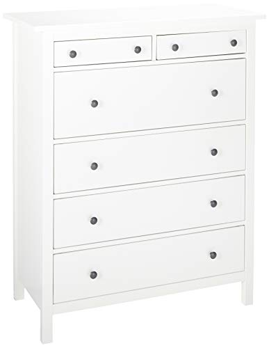 ikeaa IKEA HEMNES 6-Drawer Chest, White Stain ,