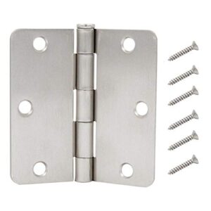 everbilt 3-1/2 in. satin nickel 1/4 in. radius door hinges value pack (3-pack)