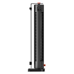 sharper image axis 16 airbar tower desk fan with task light, full-range tilt, 3 speed touch control, black