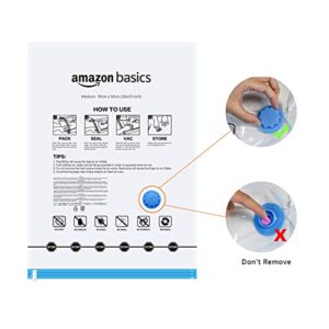 Amazon Basics Vacuum Compression Storage Bags with Hand Pump - 20 Pack (5 Small, 5 Medium, 5 Large & 5 Jumbo)