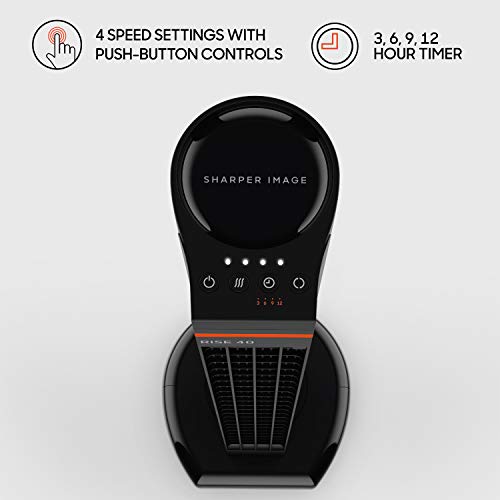 Sharper Image RISE 40 Oscillating Tower Fan with 4 Speeds, Remote Control