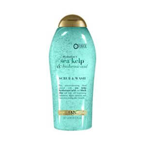 ogx sea kelp & hyaluronic acid body scrub & wash 19.5 fl oz