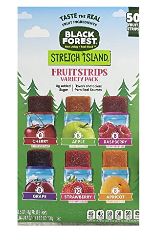 Stretch Island Fruit Leather Snacks Variety Pack, Cherry, Apple, Strawberry, Apricot, Grape, Raspberry, 0.5 Ounce No Added Sugar (Pack of 50) 24.7 Ounce