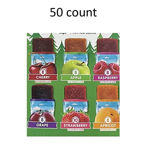 Stretch Island Fruit Leather Snacks Variety Pack, Cherry, Apple, Strawberry, Apricot, Grape, Raspberry, 0.5 Ounce No Added Sugar (Pack of 50) 24.7 Ounce