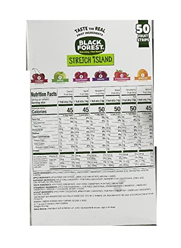 Stretch Island Fruit Leather Snacks Variety Pack, Cherry, Apple, Strawberry, Apricot, Grape, Raspberry, 0.5 Ounce No Added Sugar (Pack of 50) 24.7 Ounce