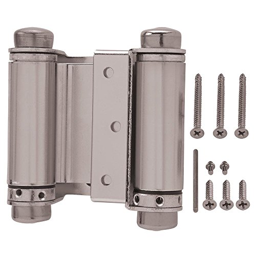 Everbilt 3 in. Satin Nickel Double-Action Spring Hinge