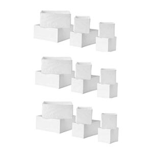 ikea skubb storage box,drawer organizer,multiuse set of 18, white