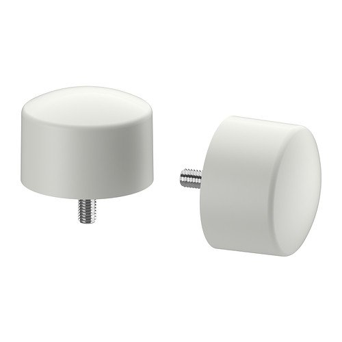 Ikea Raffig White - Fits RÄCKA and HUGAD curtain rod