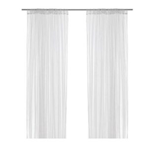 Ikea Mesh Lace Curtains, 110 Inch By 98 Inch, 1 Pair, White