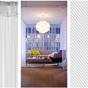 Ikea Mesh Lace Curtains, 110 Inch By 98 Inch, 1 Pair, White