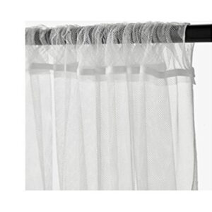 Ikea Mesh Lace Curtains, 110 Inch By 98 Inch, 1 Pair, White