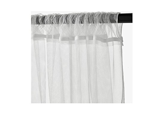 Ikea Mesh Lace Curtains, 110 Inch By 98 Inch, 1 Pair, White