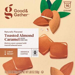 Granny's Pantry Good and Gather Naturally Flavored Single Serve Coffee Pods Bundle of 4 Limited Edition Flavors Cinnamon Vanilla Toasted Almond Caramel Salted Carmel and Vanilla Bean Brulee Fair Trade Certified,16 Count(Pack of 4)