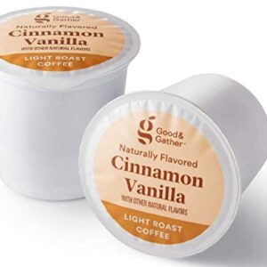 Granny's Pantry Good and Gather Naturally Flavored Single Serve Coffee Pods Bundle of 4 Limited Edition Flavors Cinnamon Vanilla Toasted Almond Caramel Salted Carmel and Vanilla Bean Brulee Fair Trade Certified,16 Count(Pack of 4)