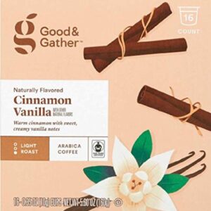 Granny's Pantry Good and Gather Naturally Flavored Single Serve Coffee Pods Bundle of 4 Limited Edition Flavors Cinnamon Vanilla Toasted Almond Caramel Salted Carmel and Vanilla Bean Brulee Fair Trade Certified,16 Count(Pack of 4)