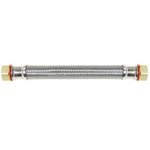 everbilt 3/4 in. fip x 3/4 in. fip x 1.25 ft. stainless steel water heater supply line