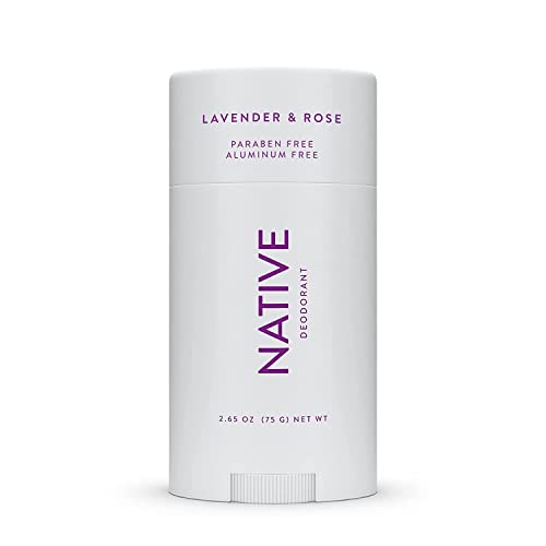 Native Deodorant | Natural Deodorant for Women and Men, Aluminum Free with Baking Soda, Probiotics, Coconut Oil and Shea Butter | Lavender & Rose