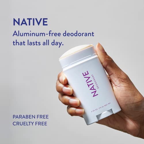 Native Deodorant | Natural Deodorant for Women and Men, Aluminum Free with Baking Soda, Probiotics, Coconut Oil and Shea Butter | Lavender & Rose