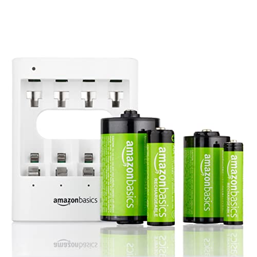 Amazon Basics 16-Pack AA Rechargeable Batteries, Recharge up to 1000x, Standard Capacity 2000 mAh, Pre-Charged