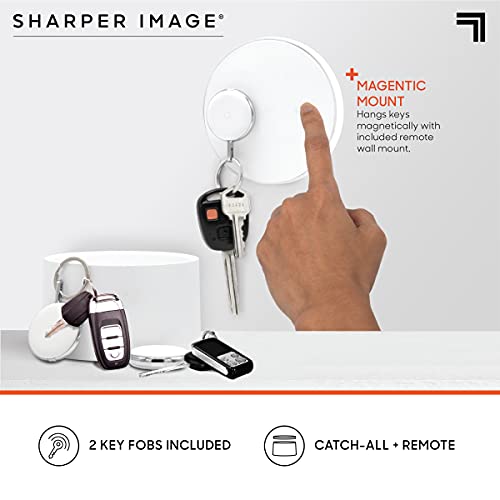 SHARPER IMAGE Auto Keyfinder Magnetic Smart Tracker and Storage, Find Lost Keys, Keychain Attachment