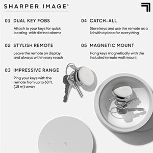 SHARPER IMAGE Auto Keyfinder Magnetic Smart Tracker and Storage, Find Lost Keys, Keychain Attachment