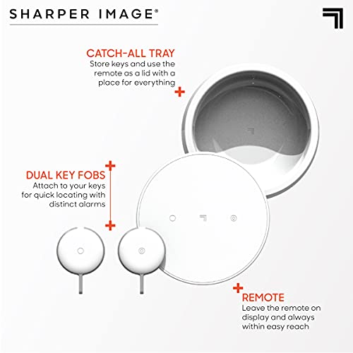 SHARPER IMAGE Auto Keyfinder Magnetic Smart Tracker and Storage, Find Lost Keys, Keychain Attachment