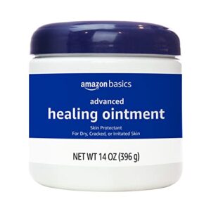 Amazon Basics Healing Ointment and Skin Protectant for Dry & Cracked Skin, Fragrance Free, 14 Ounce, Pack of 1