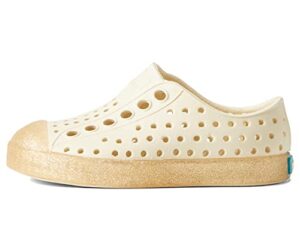 native shoes girl’s jefferson bling glitter (little kid) bone white/champagne bling 12 little kid m