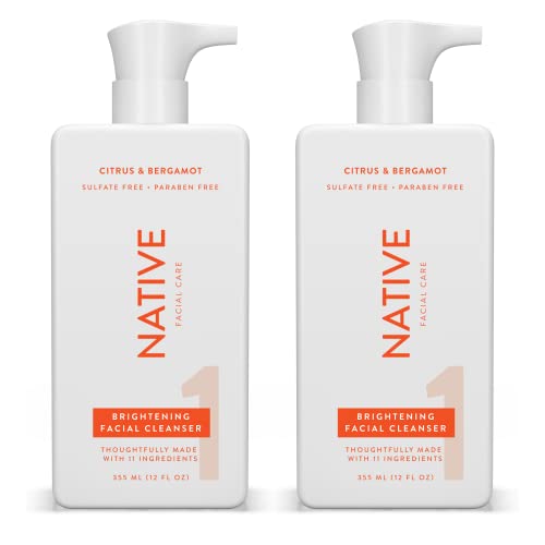 Native Sensitive Face Wash, Facial Cleanser with Aloe and Vitamin B3, Daily Face Cleanser for Sensitive Skin, 2-Pack, 12Fl Oz