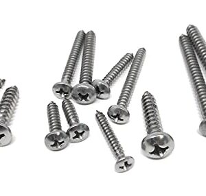 Everbilt Marine Grade SAE 216 Pieces Stainless Steel Sheet Metal Screw Set Combo Kit- Pan and Oval Head Phillips- 34 Sizes