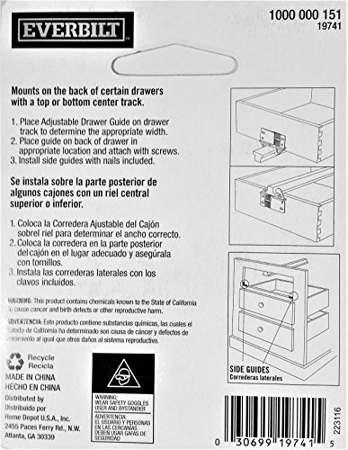 Everbilt Adjustable Drawer Guide Kit