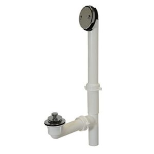 everbilt twist and close 1-1/2 in. white poly pipe bath waste and overflow drain