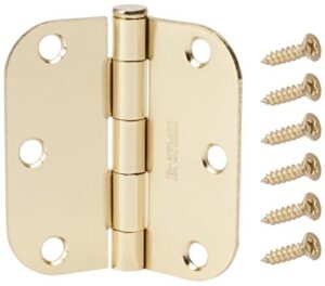 everbilt 3 in. satin brass 5/8 in. radius door hinge