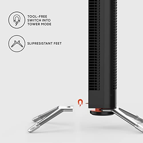 Sharper Image AXIS 47 Airbar Tower Fan with Remote Control, Full-Range Tilt, 3 Speeds