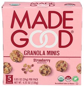 madegood organic strawberry granola minis, 4.25 oz