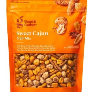 Good & Gather Sweet Cajun Trail Mix with Butter Toffee Peanuts, Spicy Seasoned Peanuts, Cajun Sesame Sticks, Roasted Salted 11 Ounce (Pack of 1)