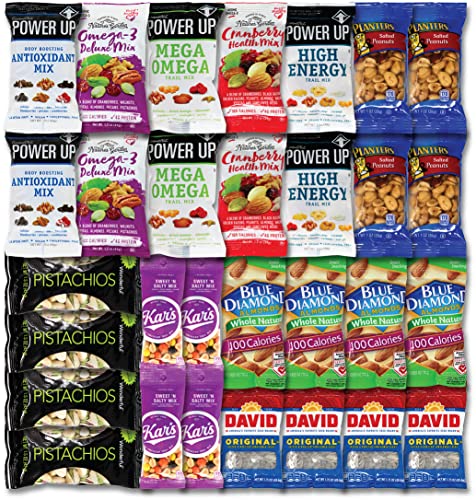 30 Packets of Delicious & Healthy Mixed Nuts | Trail Mix and Nuts Snack Variety Pack - Snacks | 30 Single Serve Individual Packs of Different Nuts | Niro Assortment