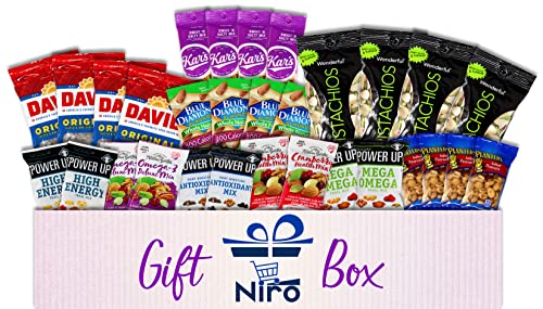 30 Packets of Delicious & Healthy Mixed Nuts | Trail Mix and Nuts Snack Variety Pack - Snacks | 30 Single Serve Individual Packs of Different Nuts | Niro Assortment