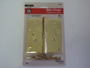 everbilt 4 in. solid brass square corner security door hinge 14909