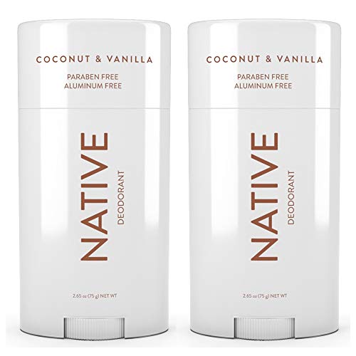 Native Deodorant Coconut & Vanilla, Aluminum and Paraben free 2.65 oz (2 pack)