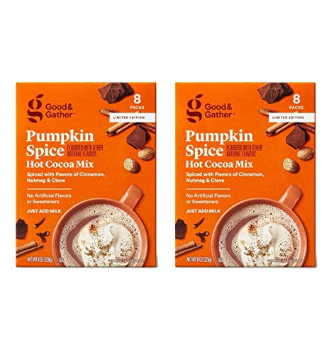 Good & Gather Pumpkin Spice Hot Cocoa Mix! Pumpkin Spice Flavored Hot Cocoa! Made With Premium Cocoa For A Rich And Satisfying Taste! Choose Your Flavor! (2 Pack Pumpkin Spice)