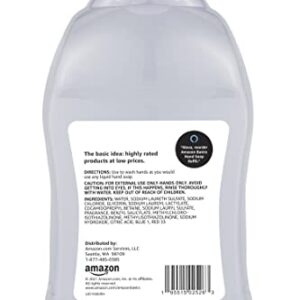 Amazon Basics Gentle & Mild Clear Liquid Hand Soap Refill, Triclosan-Free, 56 Fluid Ounces, 2-Pack